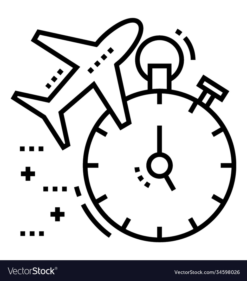Flight time Royalty Free Vector Image - VectorStock