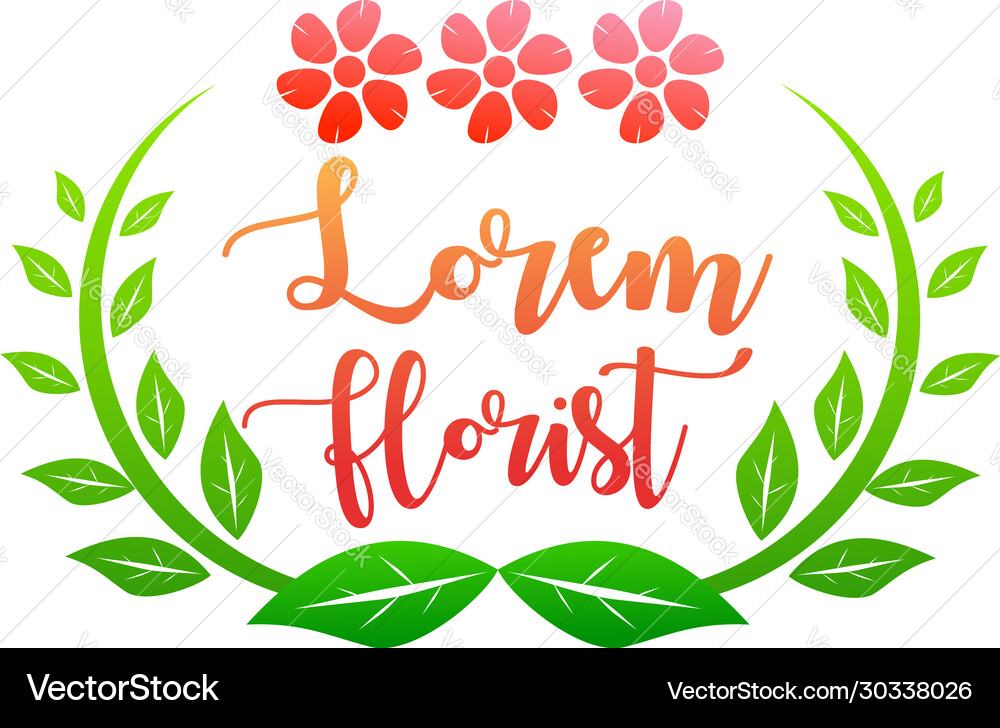 Florist logo design template floral logo concept Vector Image