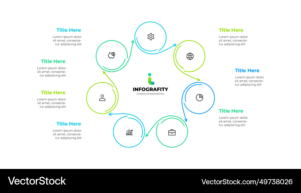 Infographic element of cycle diagram template Vector Image