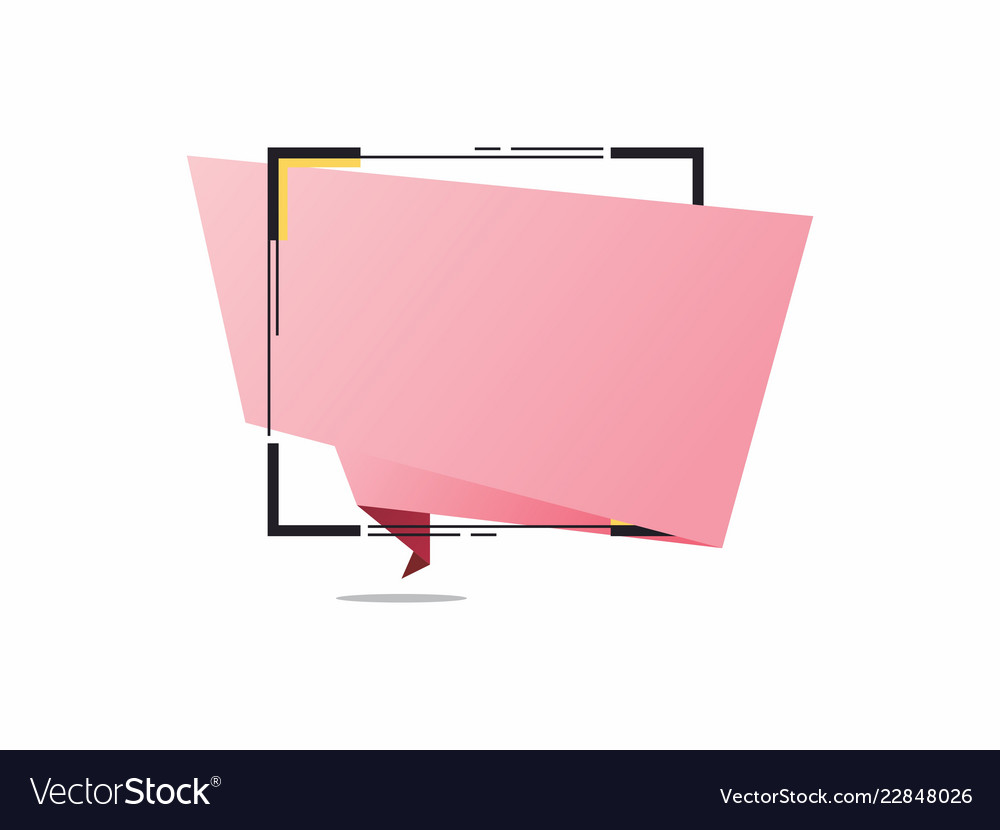 Ribbon banner in frame for text design Royalty Free Vector