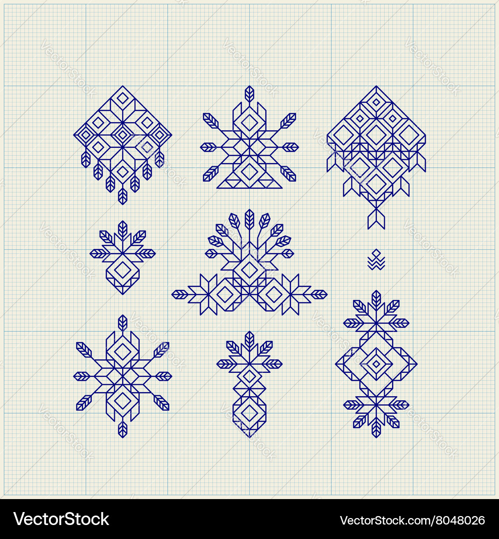 Set of vintage graphic elements for design Vector Image