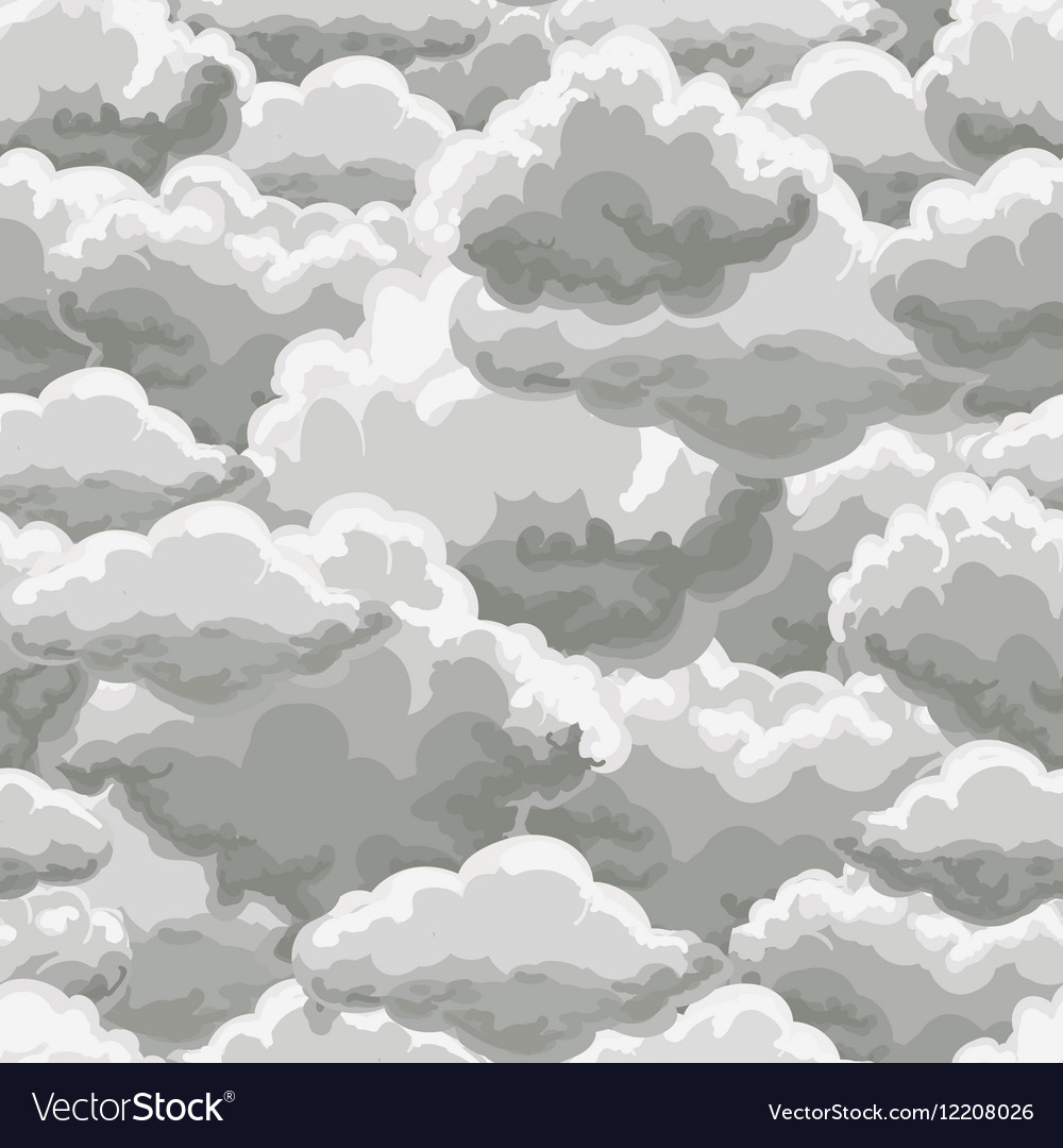 Thunder sky seamless pattern Royalty Free Vector Image