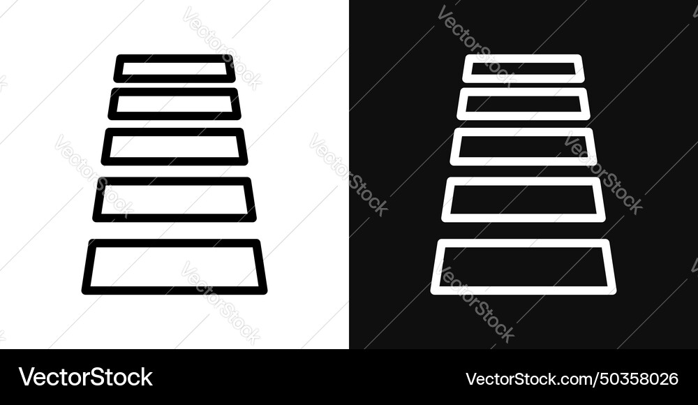 Zebra crossing icon set pedestrian safety Vector Image