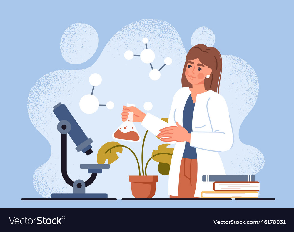Chemist experience concept Royalty Free Vector Image