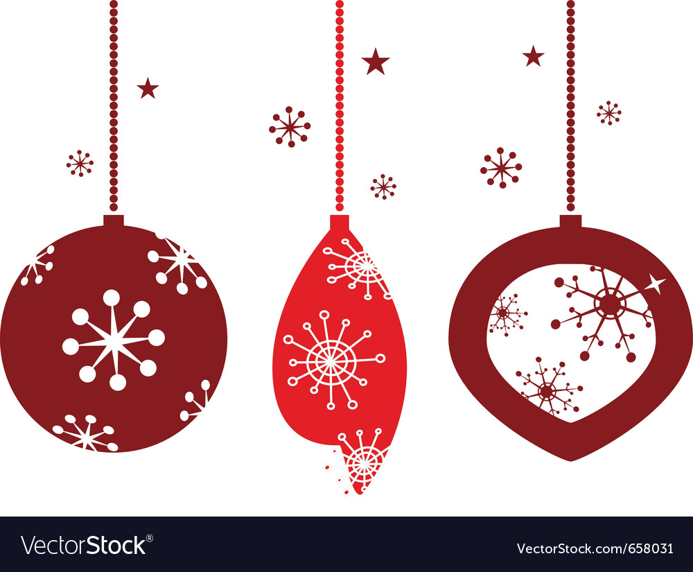 Christmas decoration for retro party Royalty Free Vector
