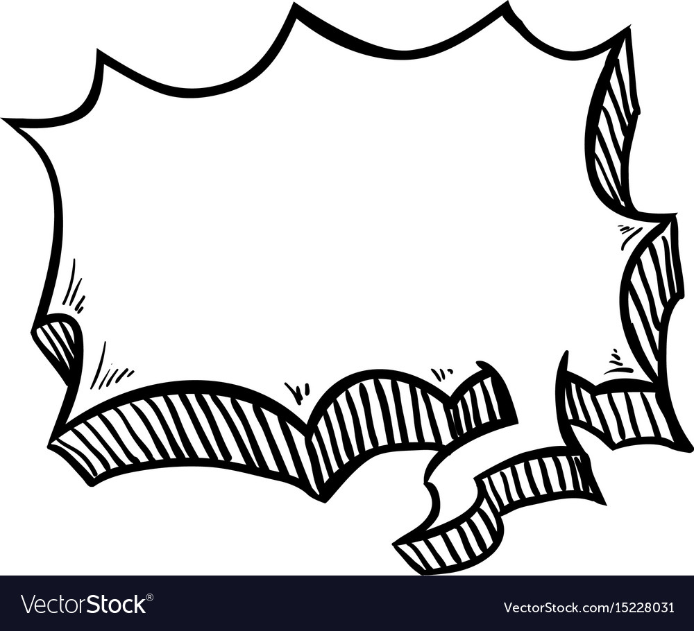 Comic bubble draw Royalty Free Vector Image - VectorStock