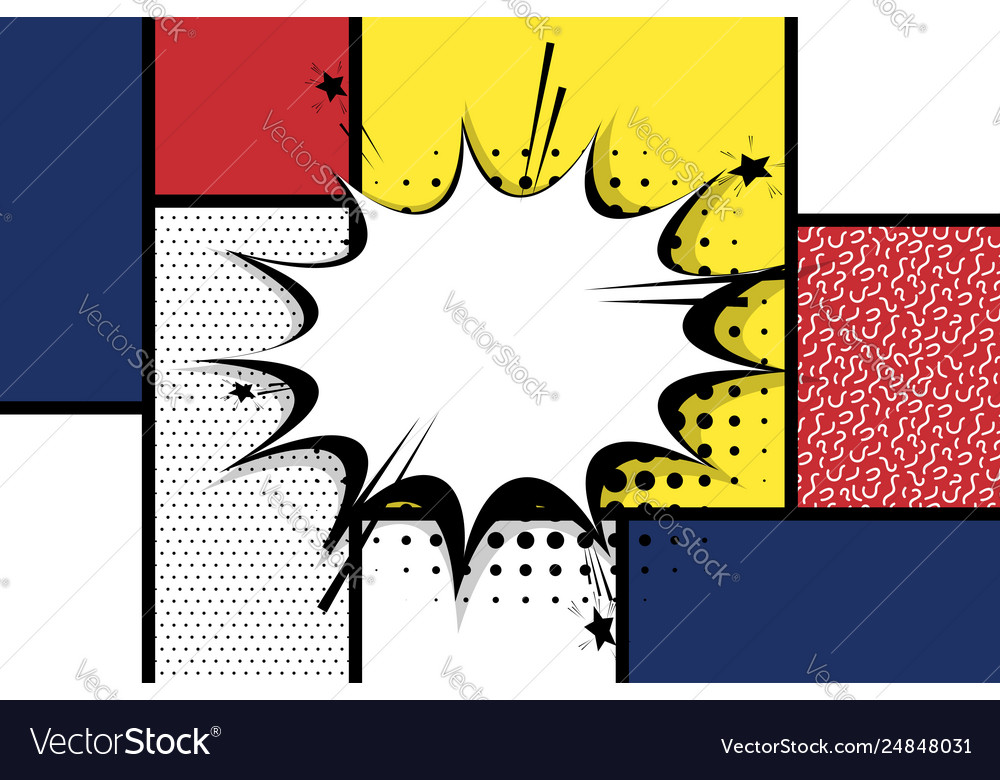 Comic text empty speech bubble pop art Royalty Free Vector