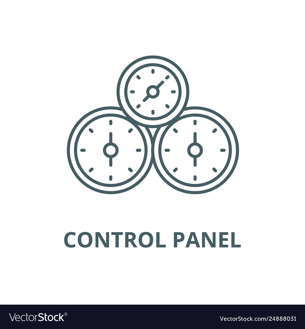 Control panel line icon panel Royalty Free Vector Image