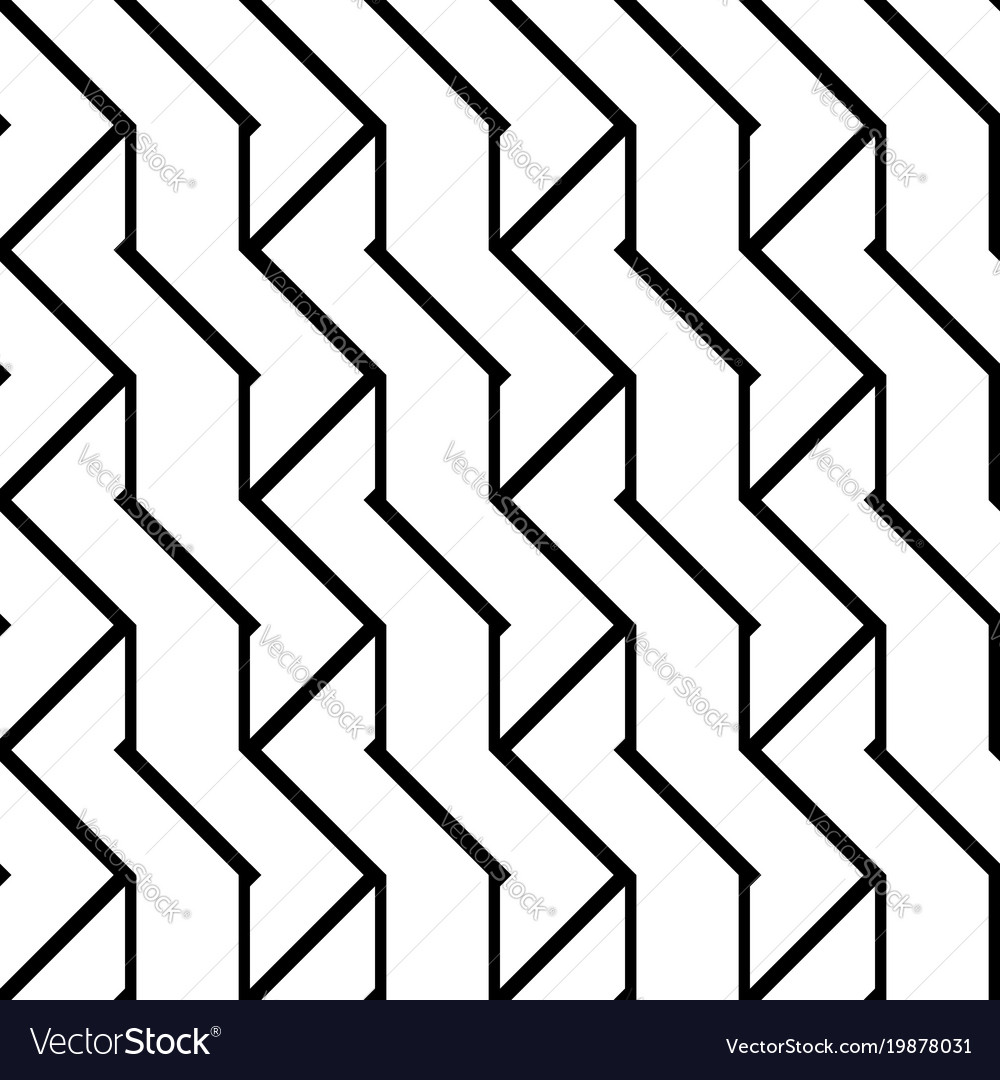 Design seamless monochrome zigzag pattern Vector Image