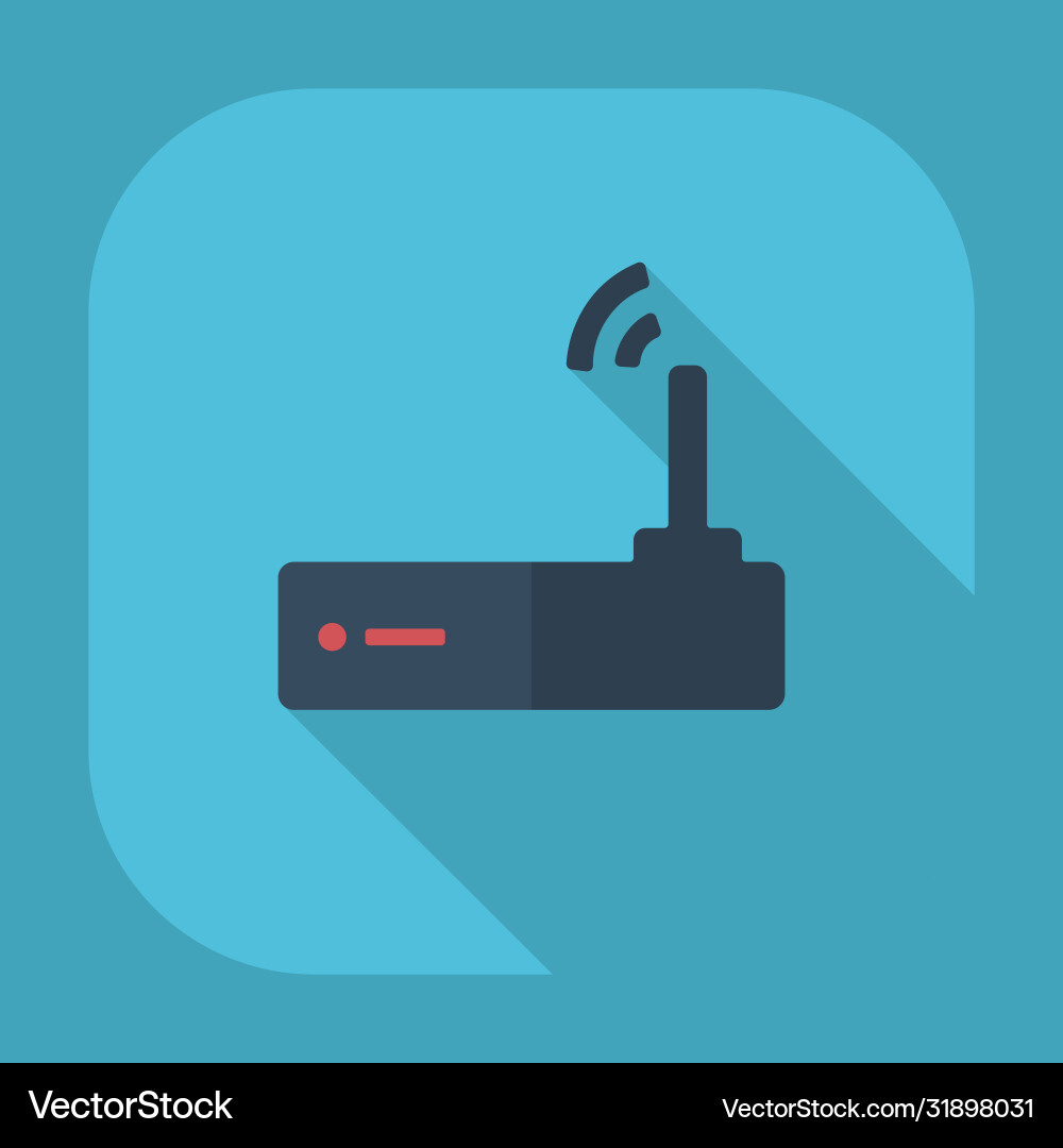 Flat modern design with shadow internet wi fi Vector Image