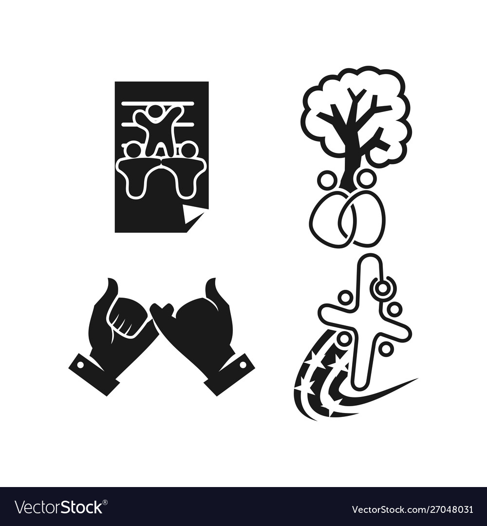 Paper tree hand commitment teamwork together Vector Image