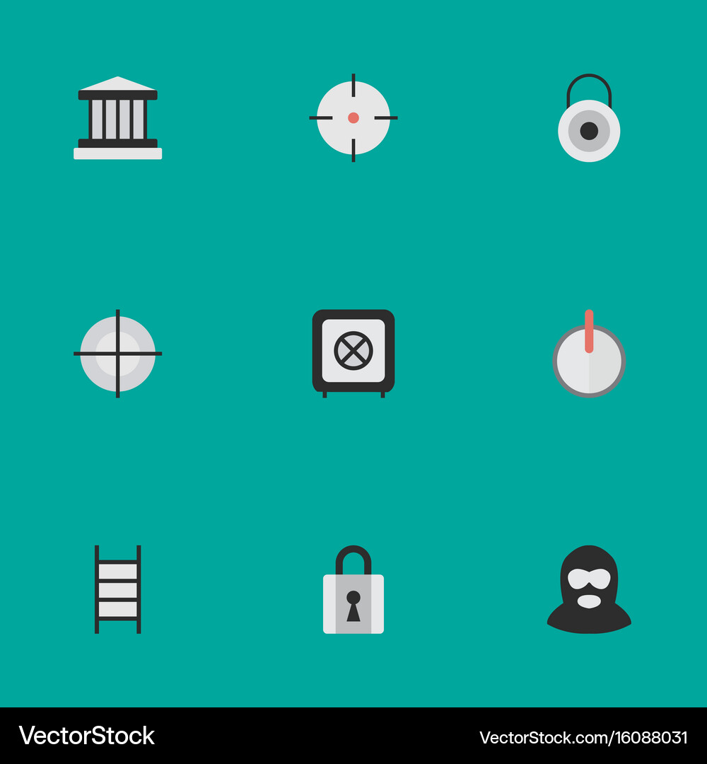 Set of simple offense icons Royalty Free Vector Image