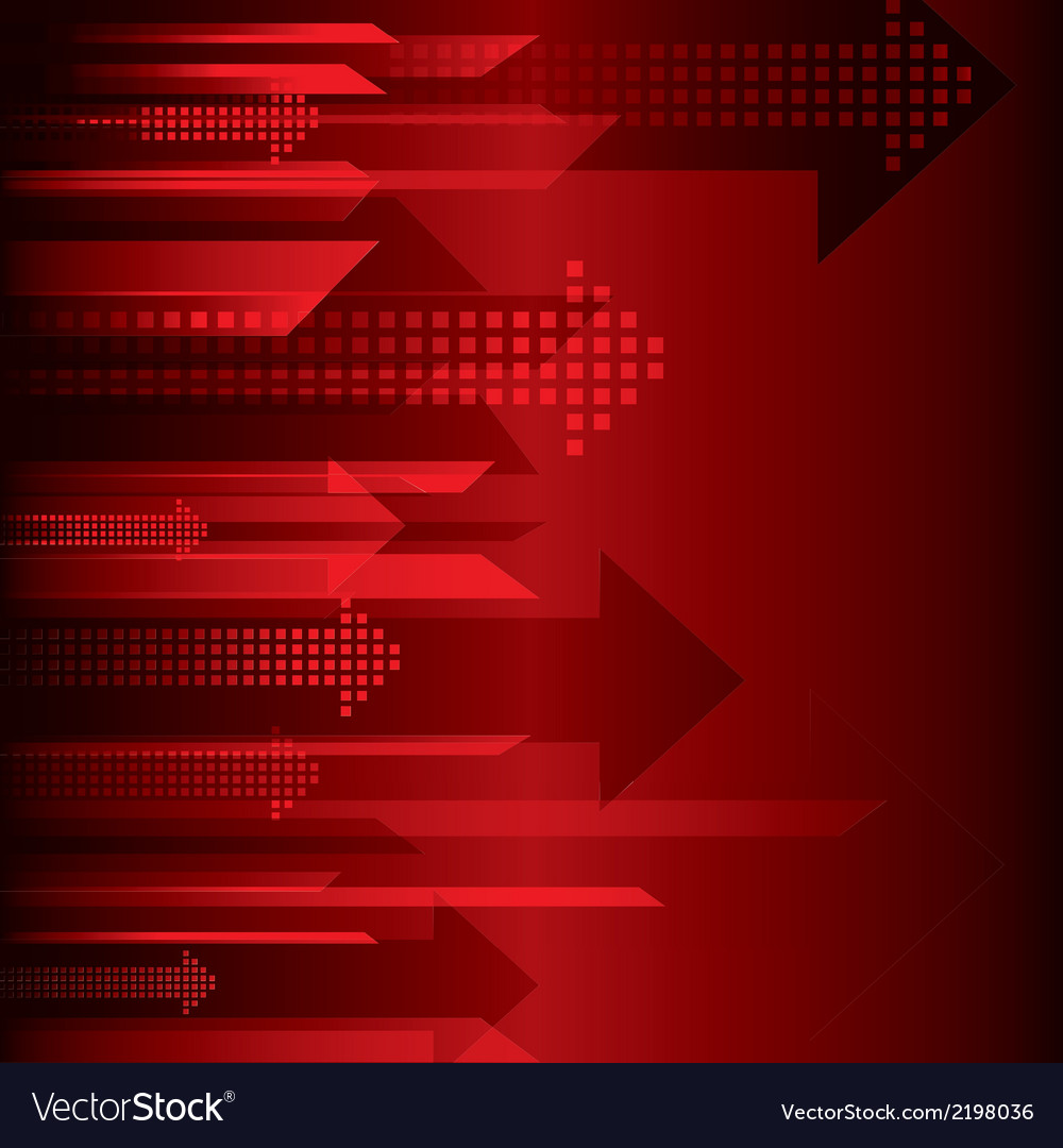 Arrow red background Royalty Free Vector Image