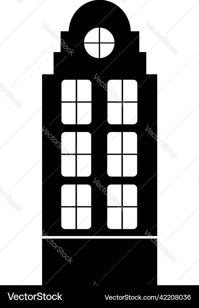 Cute european style house Royalty Free Vector Image