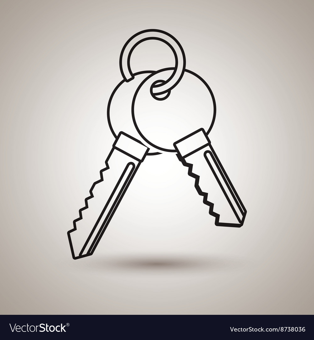 Key isolated design Royalty Free Vector Image - VectorStock
