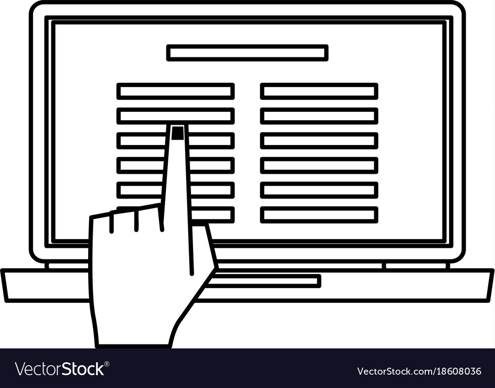 Laptop pc technology Royalty Free Vector Image