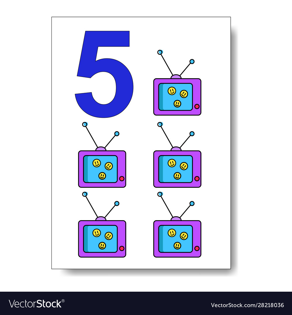Mathematics cards for children play Royalty Free Vector