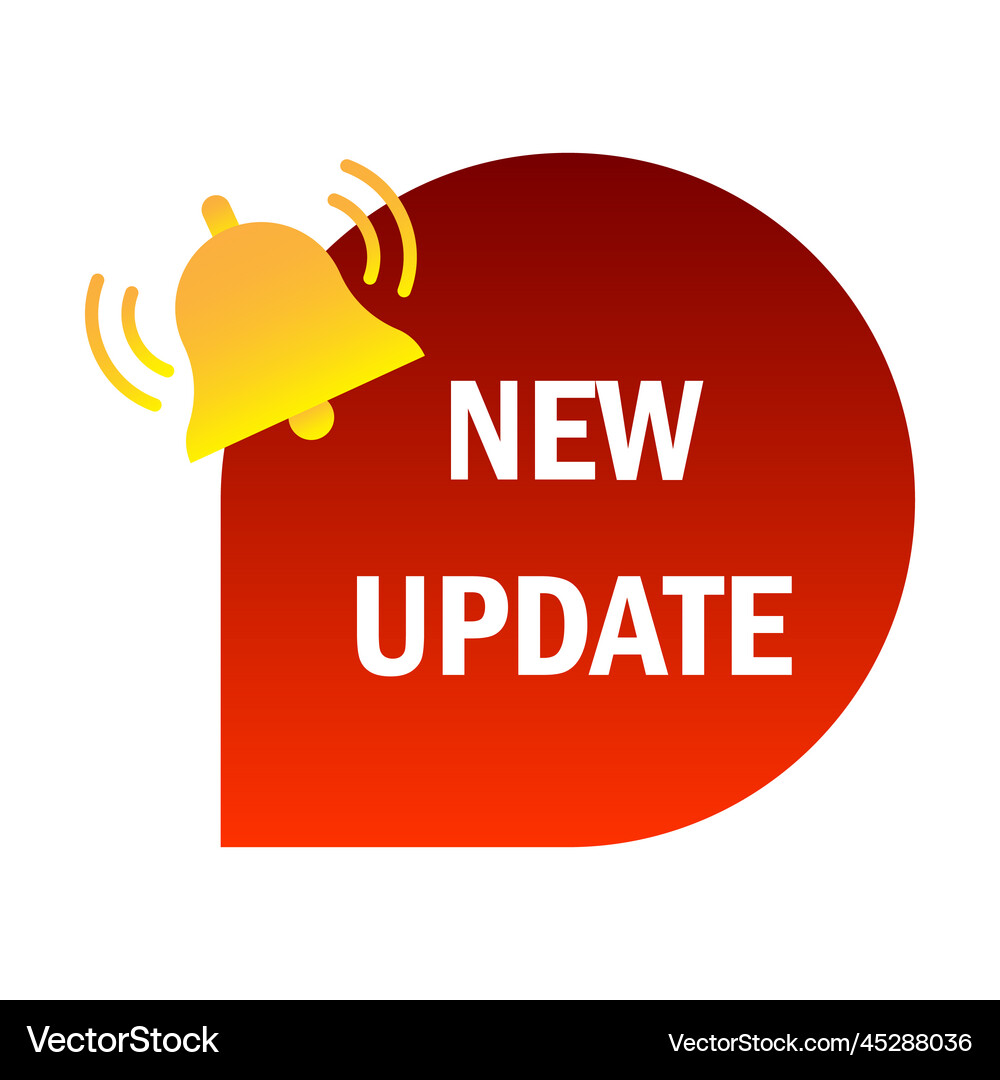 New update banner update concept business banner Vector Image