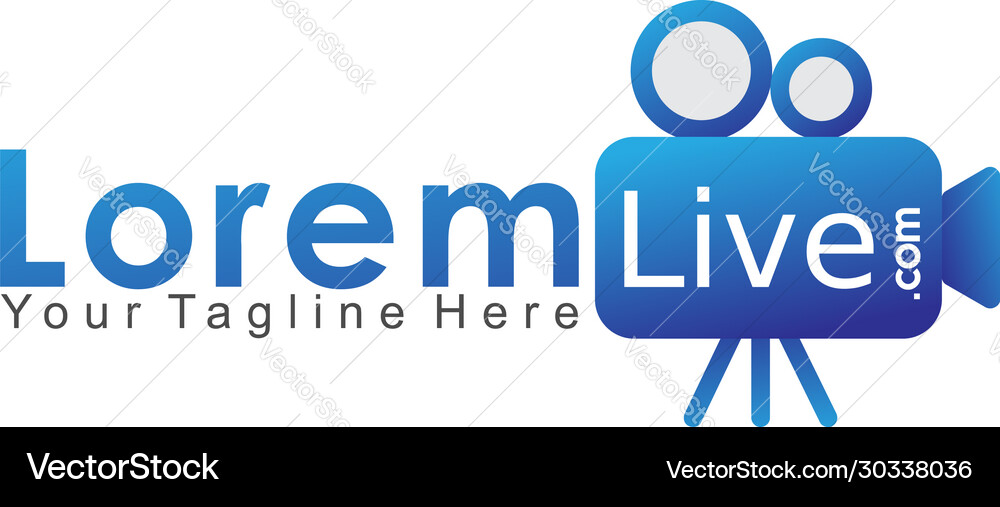 Online tv live streaming logo concept channel Vector Image
