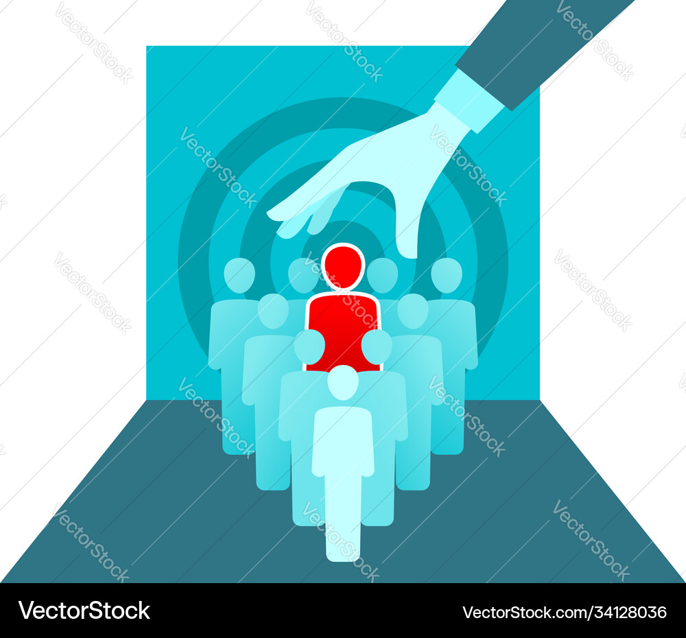 Recruitment hr-company or target group concept Vector Image