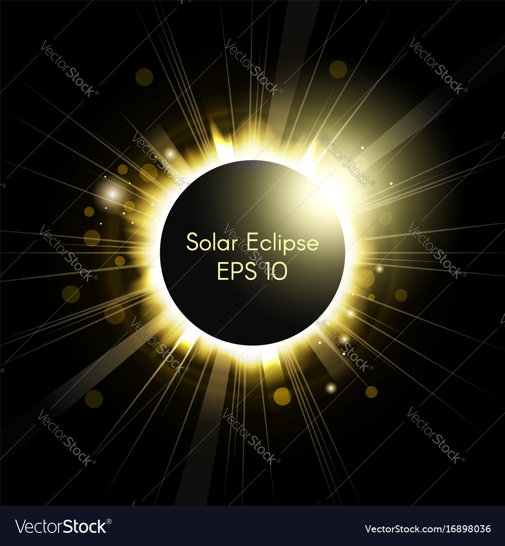 Total solar eclipse Royalty Free Vector Image - VectorStock