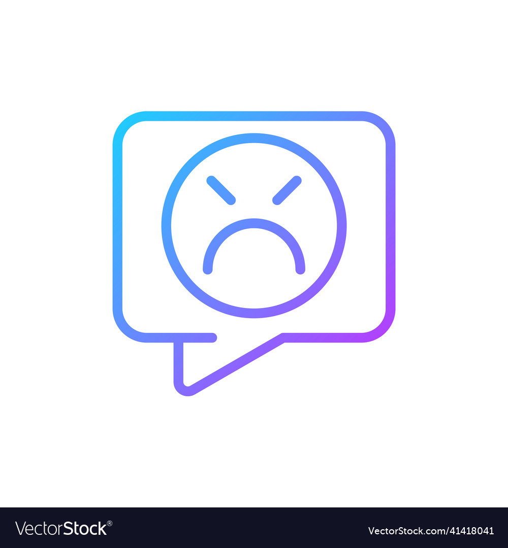 Complaint gradient linear icon Royalty Free Vector Image