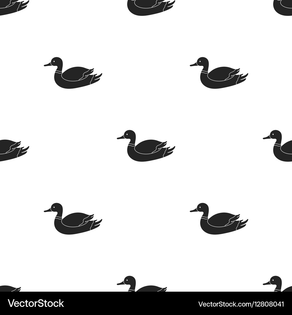 Duck icon in black style isolated on white Vector Image