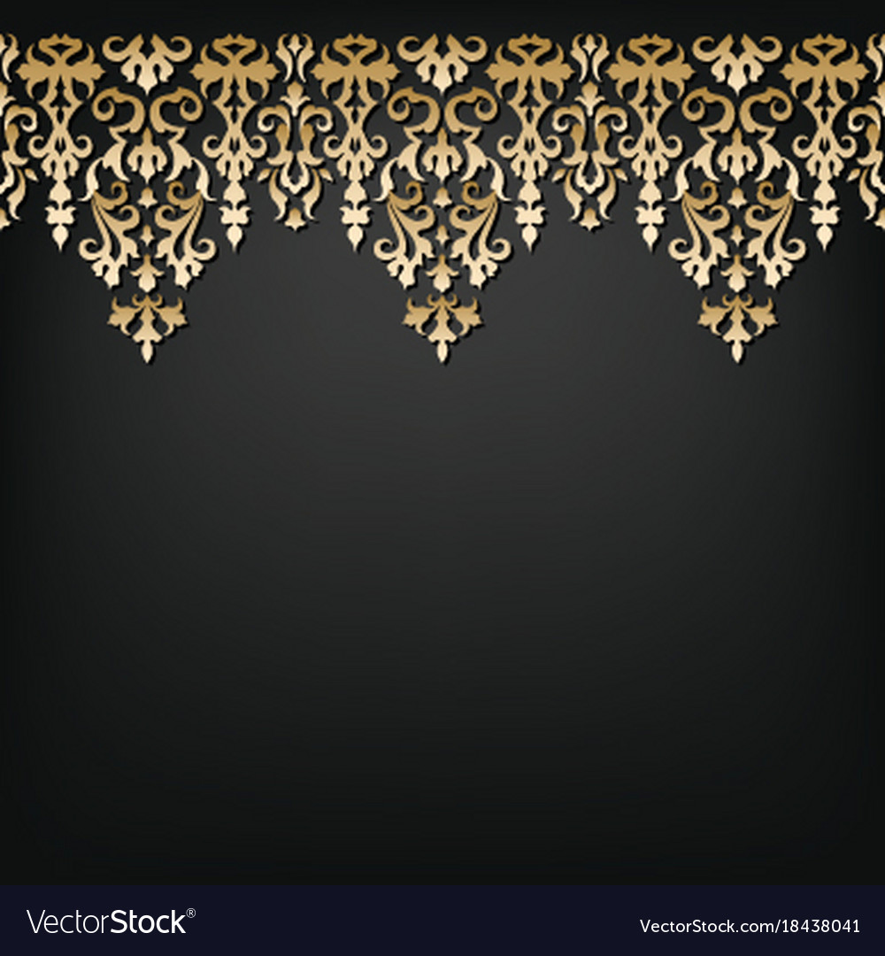 Golden seamless pattern border Royalty Free Vector Image