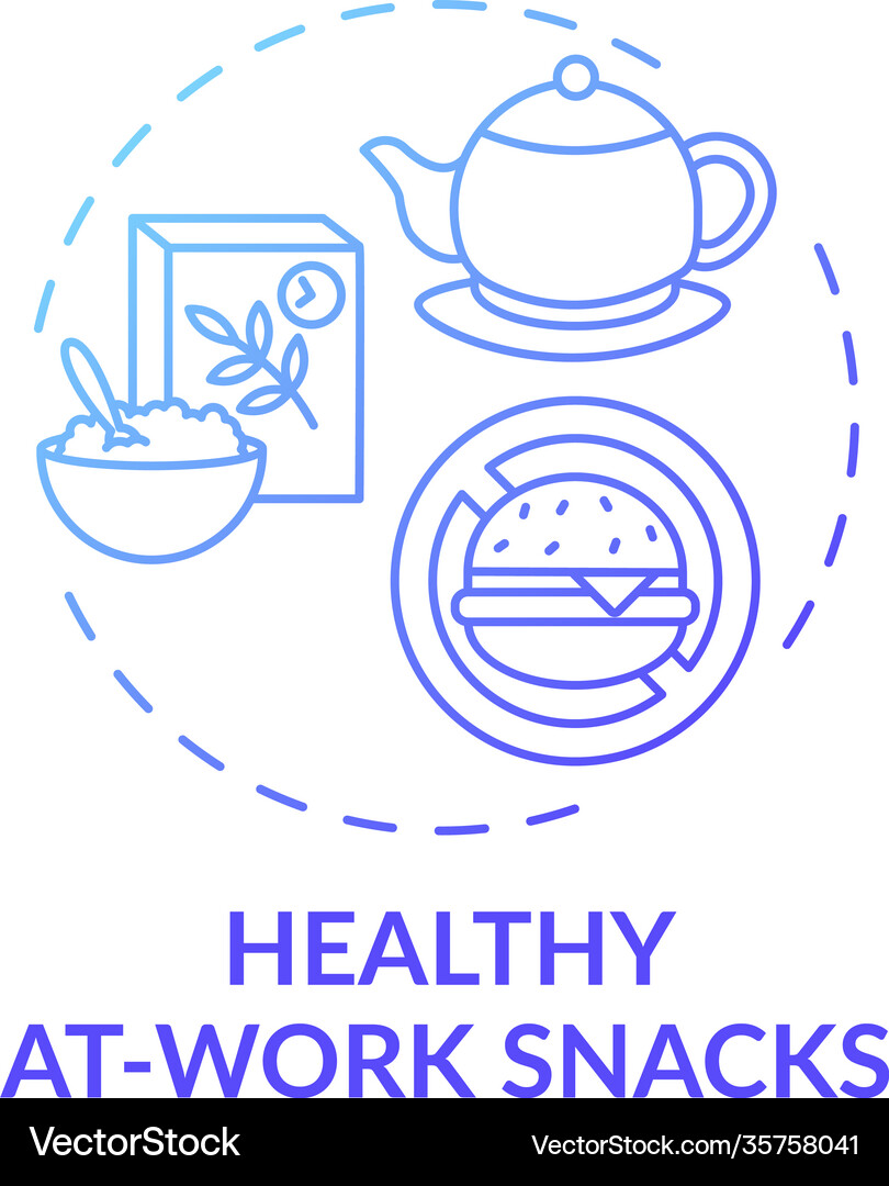 Healthy at-work snacks concept icon Royalty Free Vector