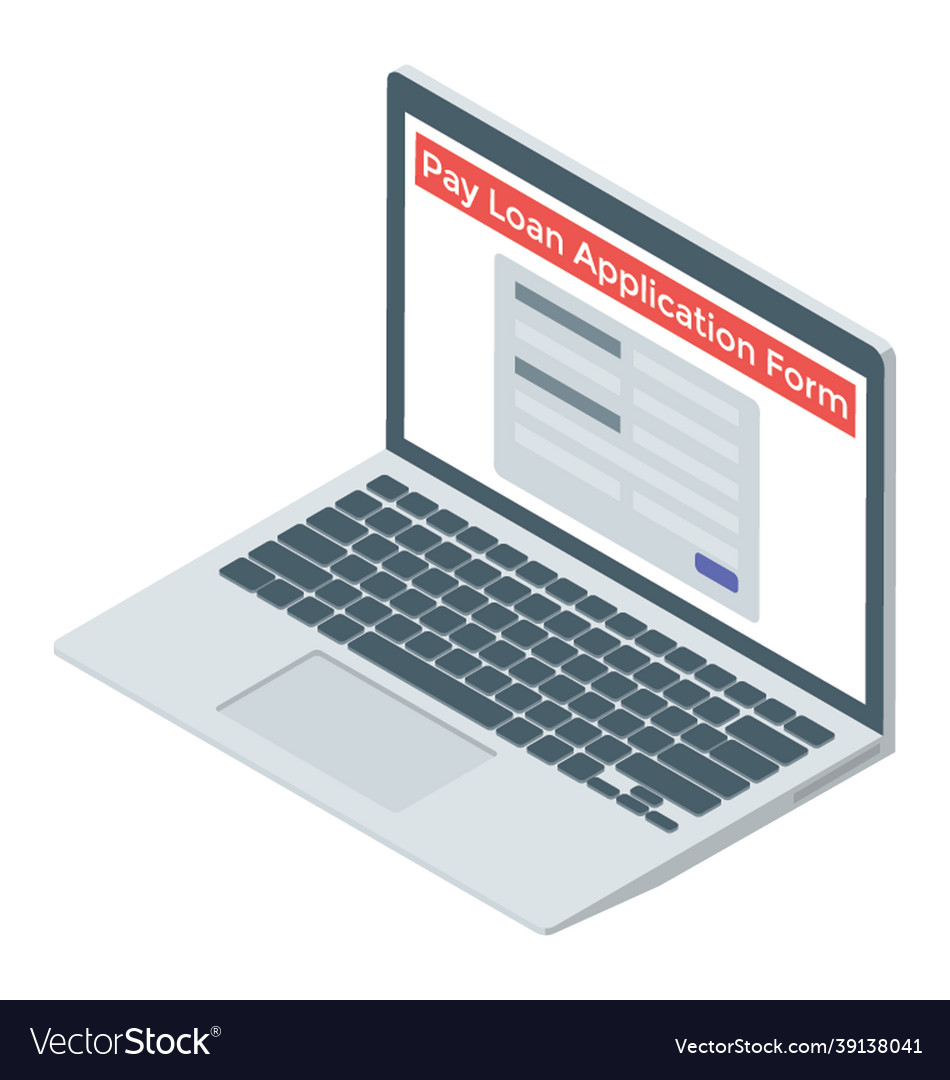 Loan application Royalty Free Vector Image - VectorStock