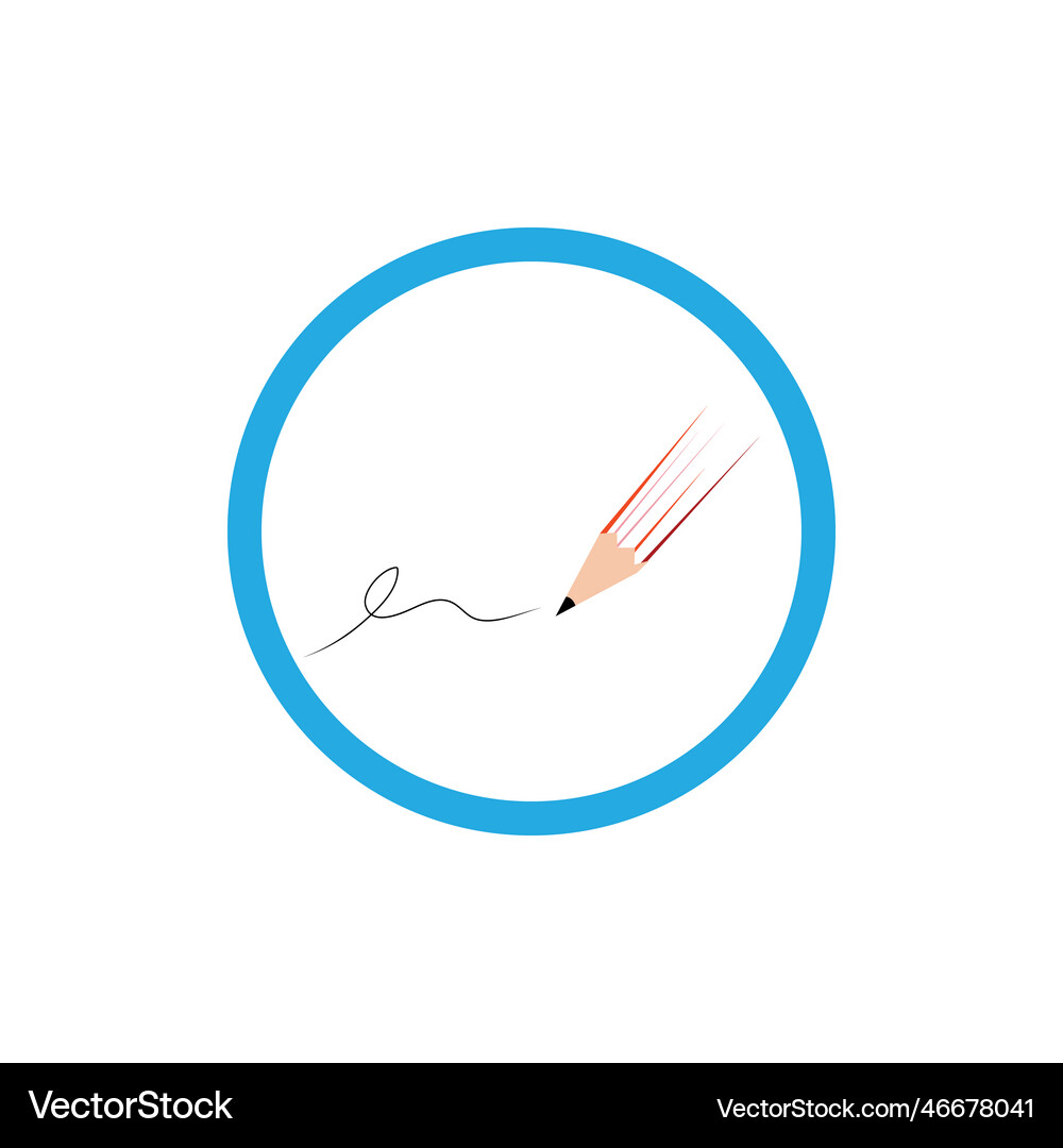 Pencil logo and symbol images design Royalty Free Vector