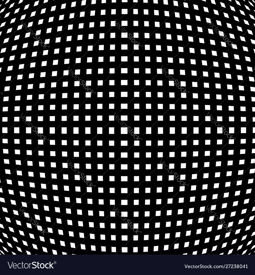 Spherical globe circular distort effect pattern Vector Image