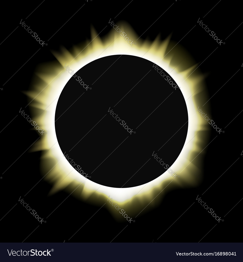 Sun solar eclipse Royalty Free Vector Image - VectorStock