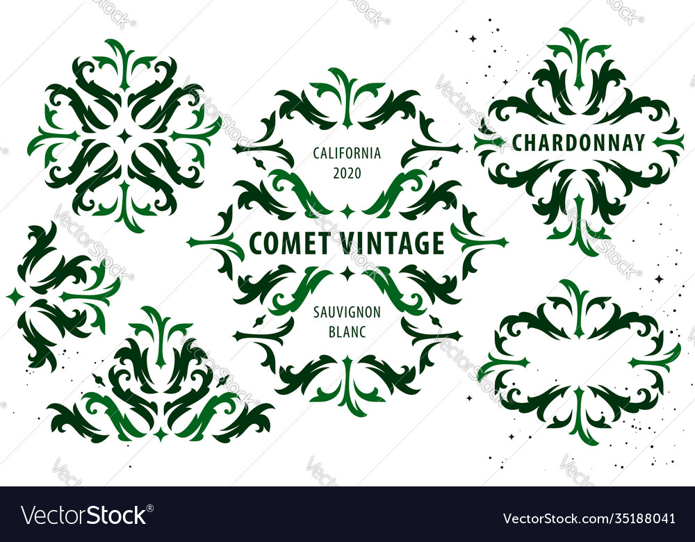 Vintage frames set Royalty Free Vector Image - VectorStock