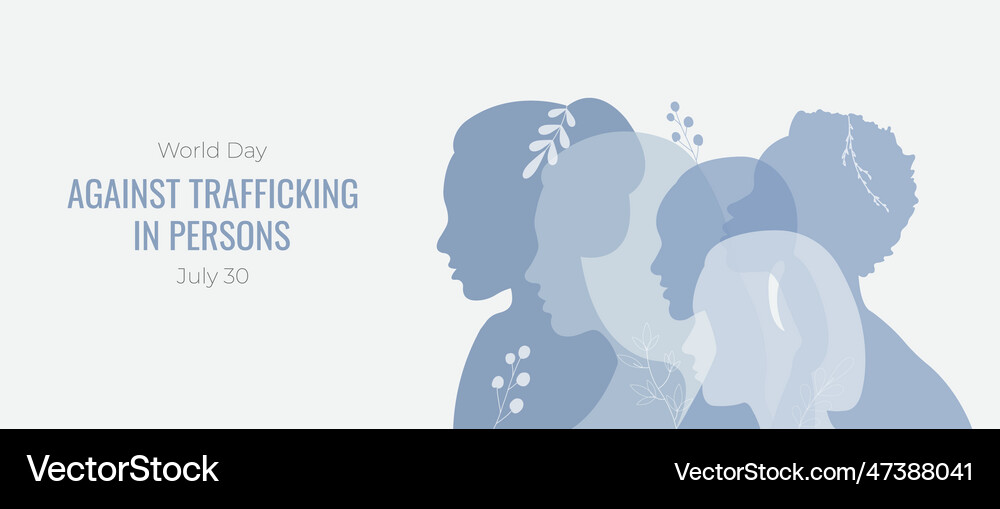 World anti-trafficking day banner10 Royalty Free Vector