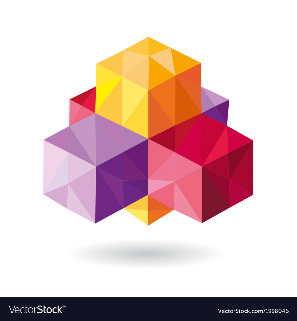 Abstract geometric shape isolated Royalty Free Vector Image
