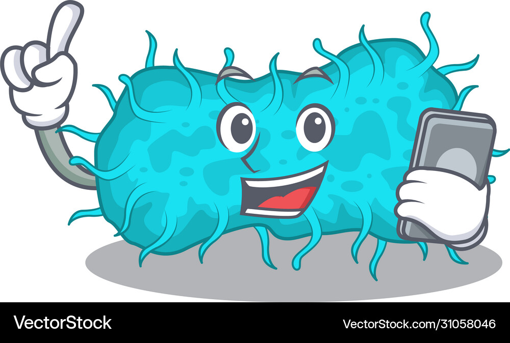Bacteria prokaryote cartoon character speaking on Vector Image