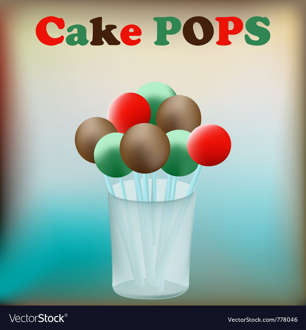 Cake pops Royalty Free Vector Image - VectorStock