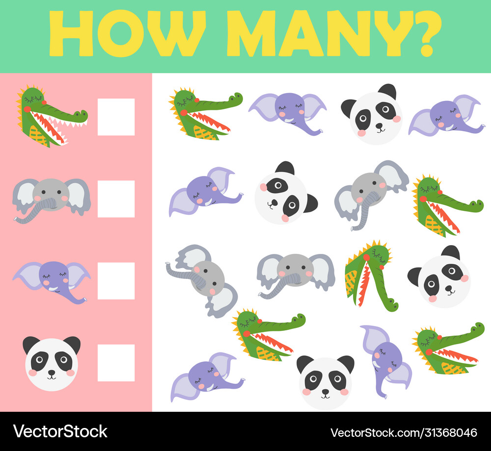 Counting game for preschool children educational Vector Image