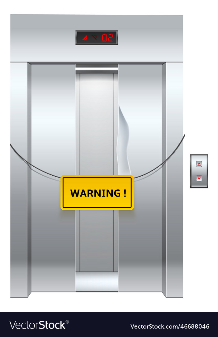 Damaged Elevator Breakdown Royalty Free Vector Image
