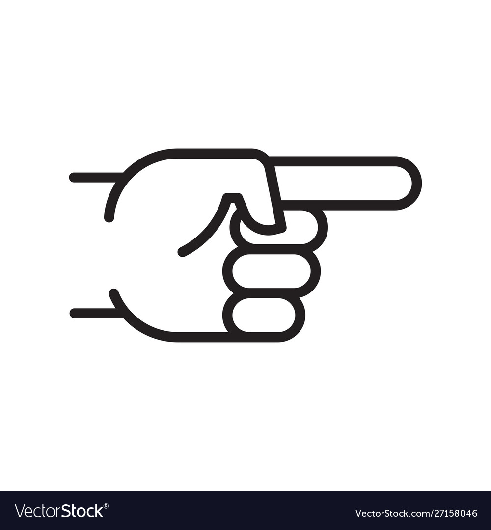 Gesture hand a human forefinger pointer Royalty Free Vector