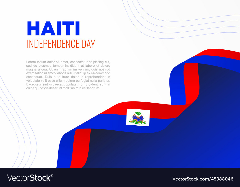 Haiti independence day background banner poster Vector Image