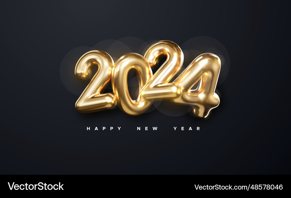 Happy new 2024 year holiday Royalty Free Vector Image