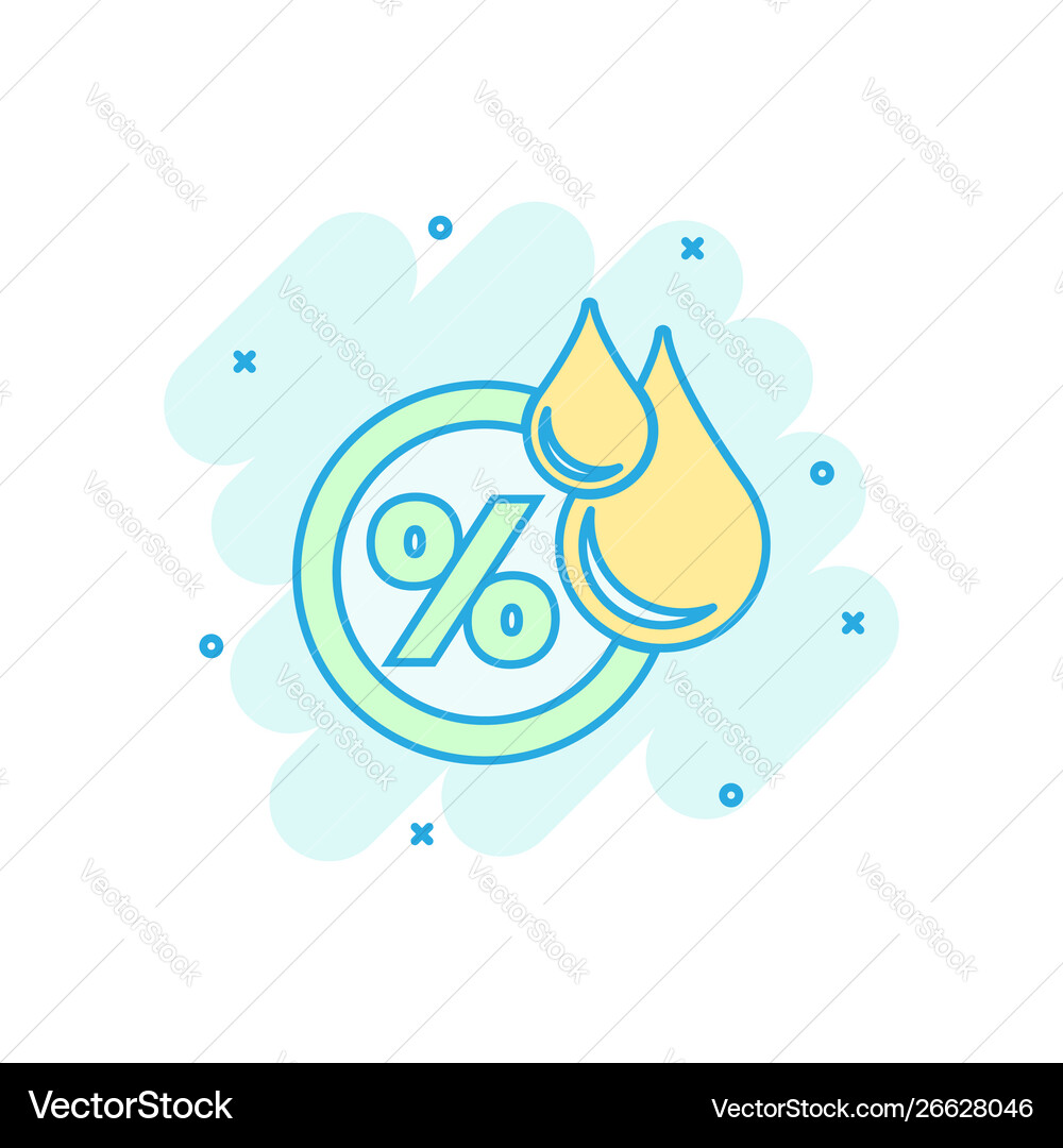 Humidity icon in comic style climate cartoon Vector Image