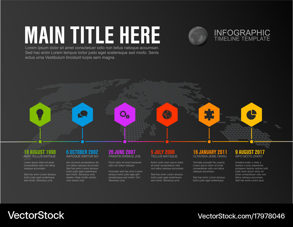 Infographic company milestones timeline template Vector Image