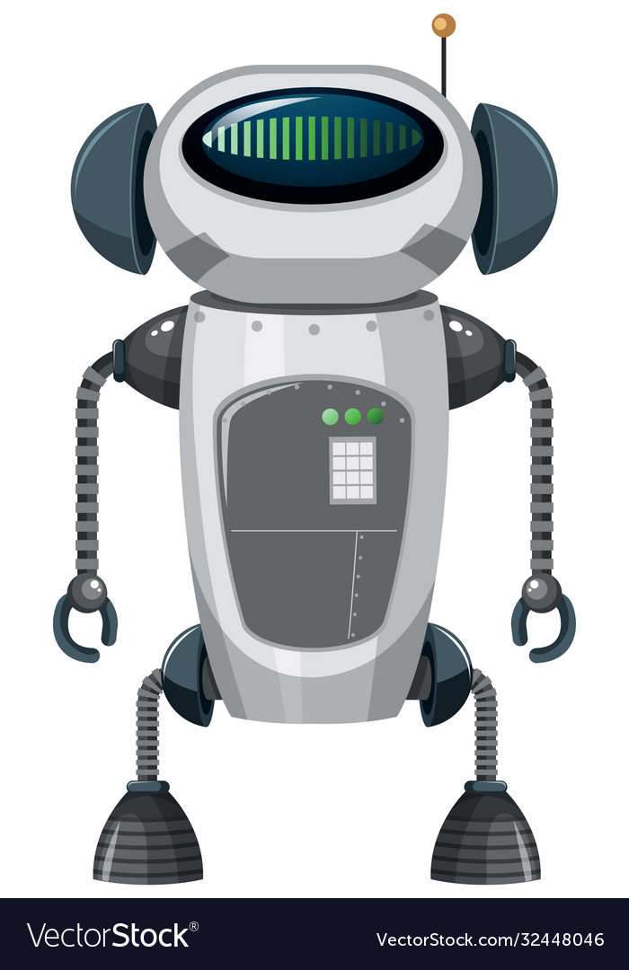 Isolated robot on white background Royalty Free Vector Image