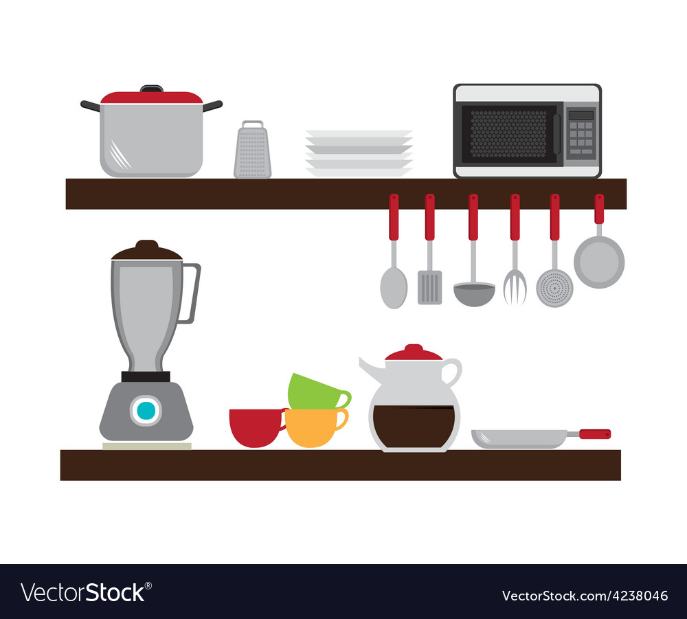 Kitchen design Royalty Free Vector Image - VectorStock