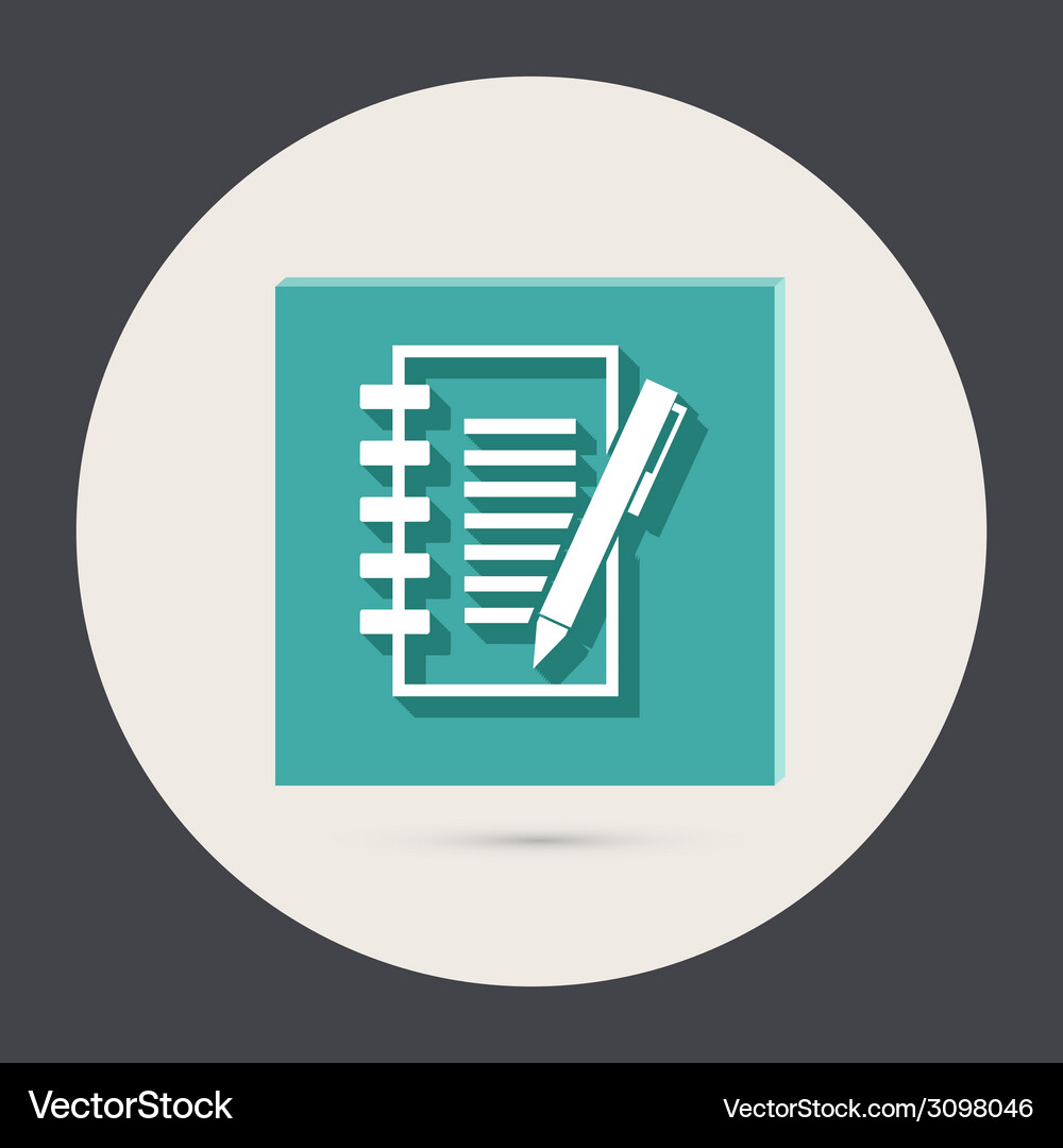 Sheet of paper with pen Royalty Free Vector Image