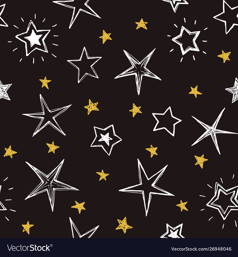 Stars seamless pattern Royalty Free Vector Image