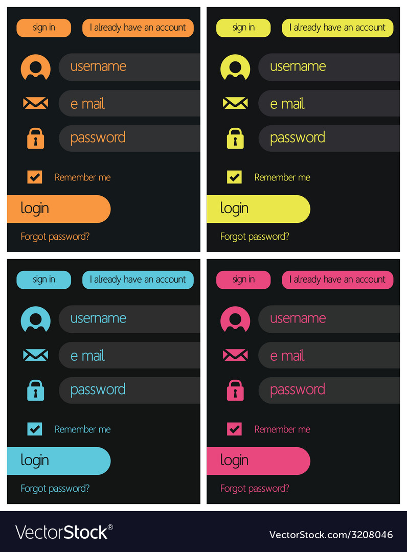 Username2 resize Royalty Free Vector Image - VectorStock